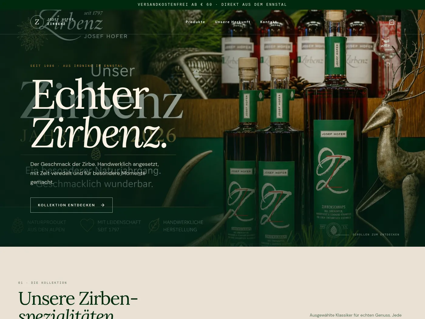 ZirbenSpirit Website