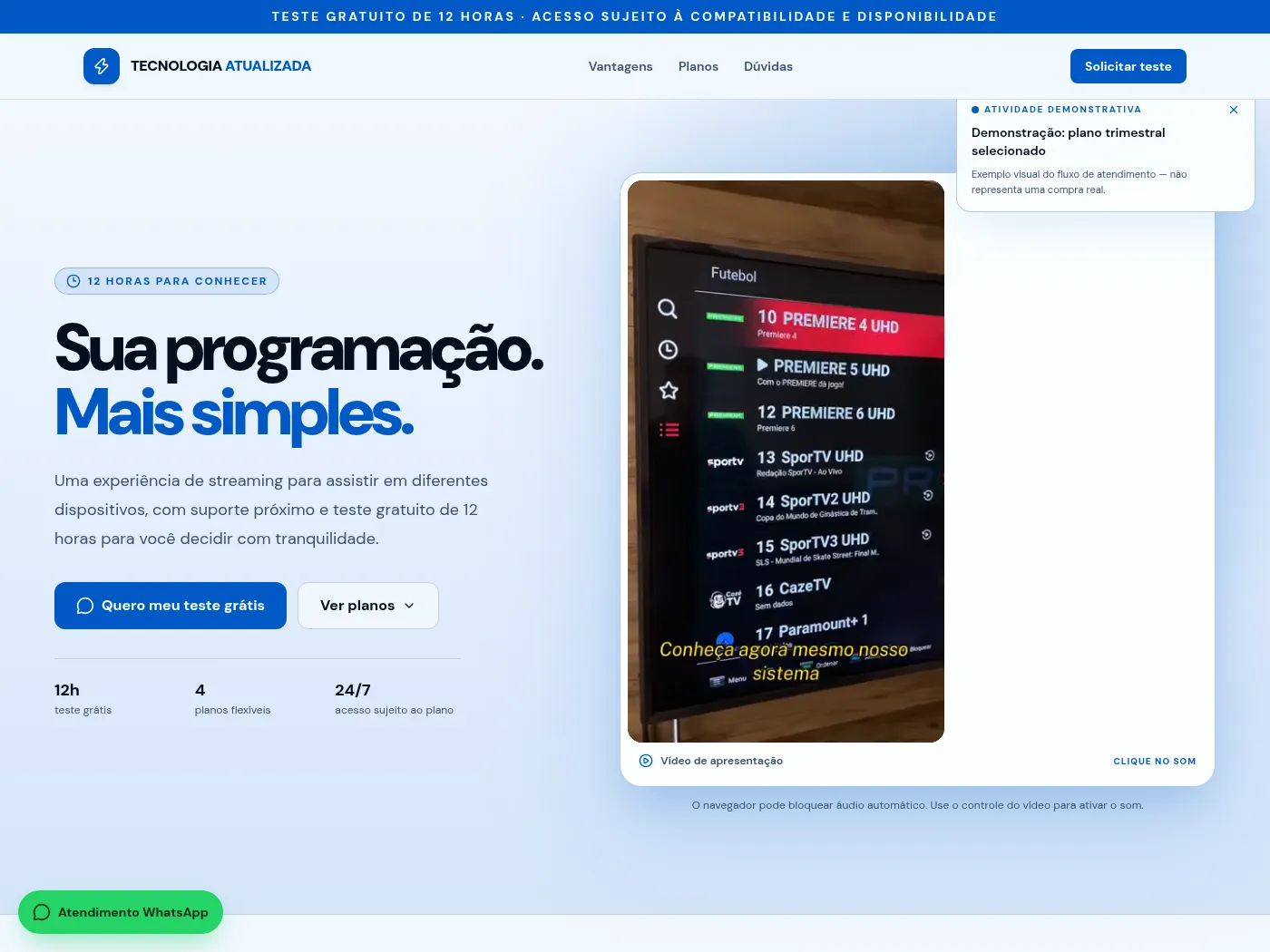 Tecnologia Atualizada Landing