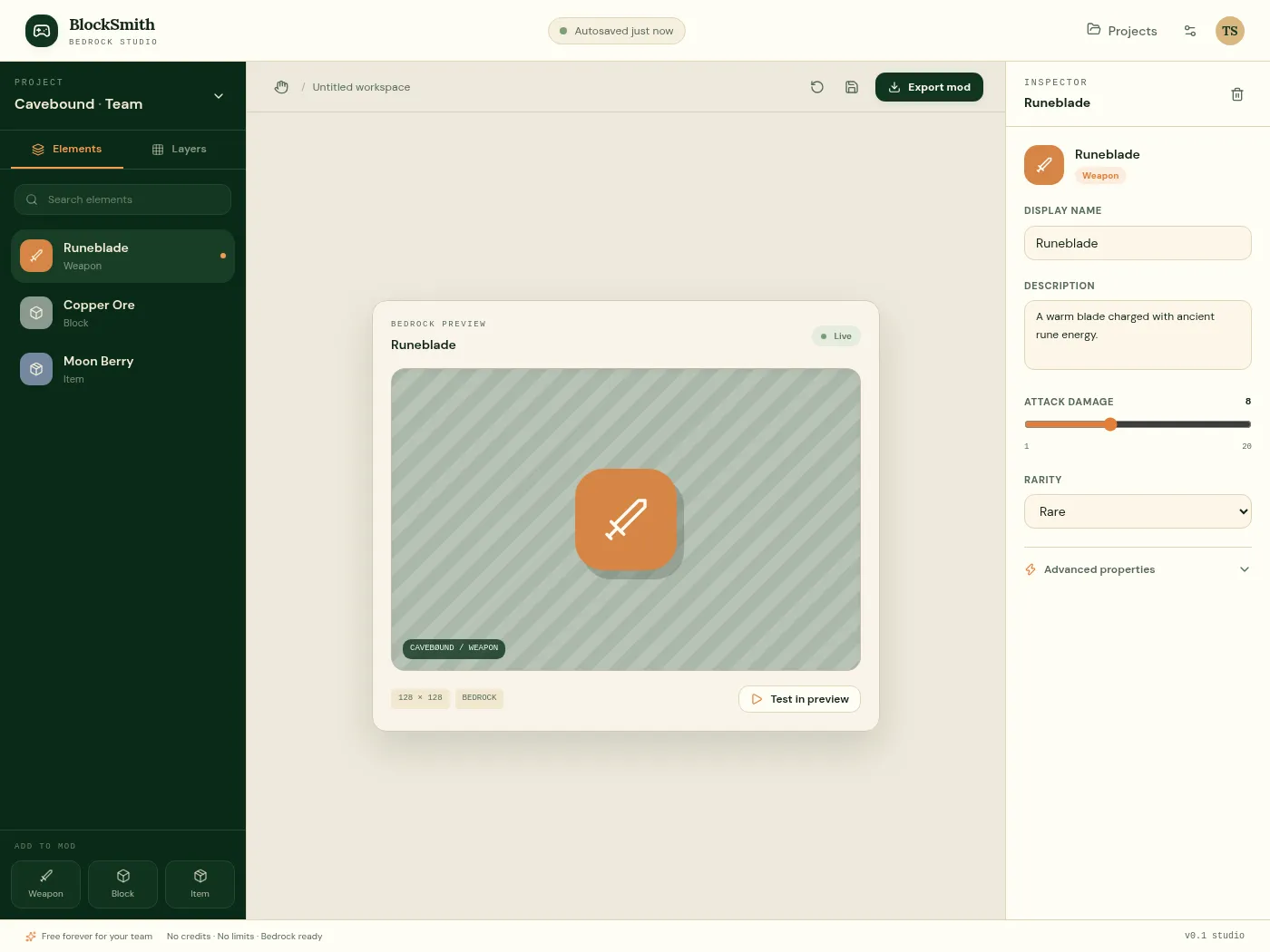 BlockSmith Mod Creator