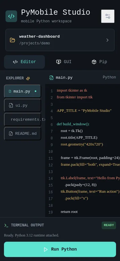 PyMobile Studio