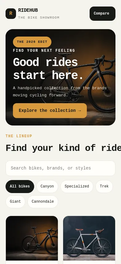 RideHub Showroom App
