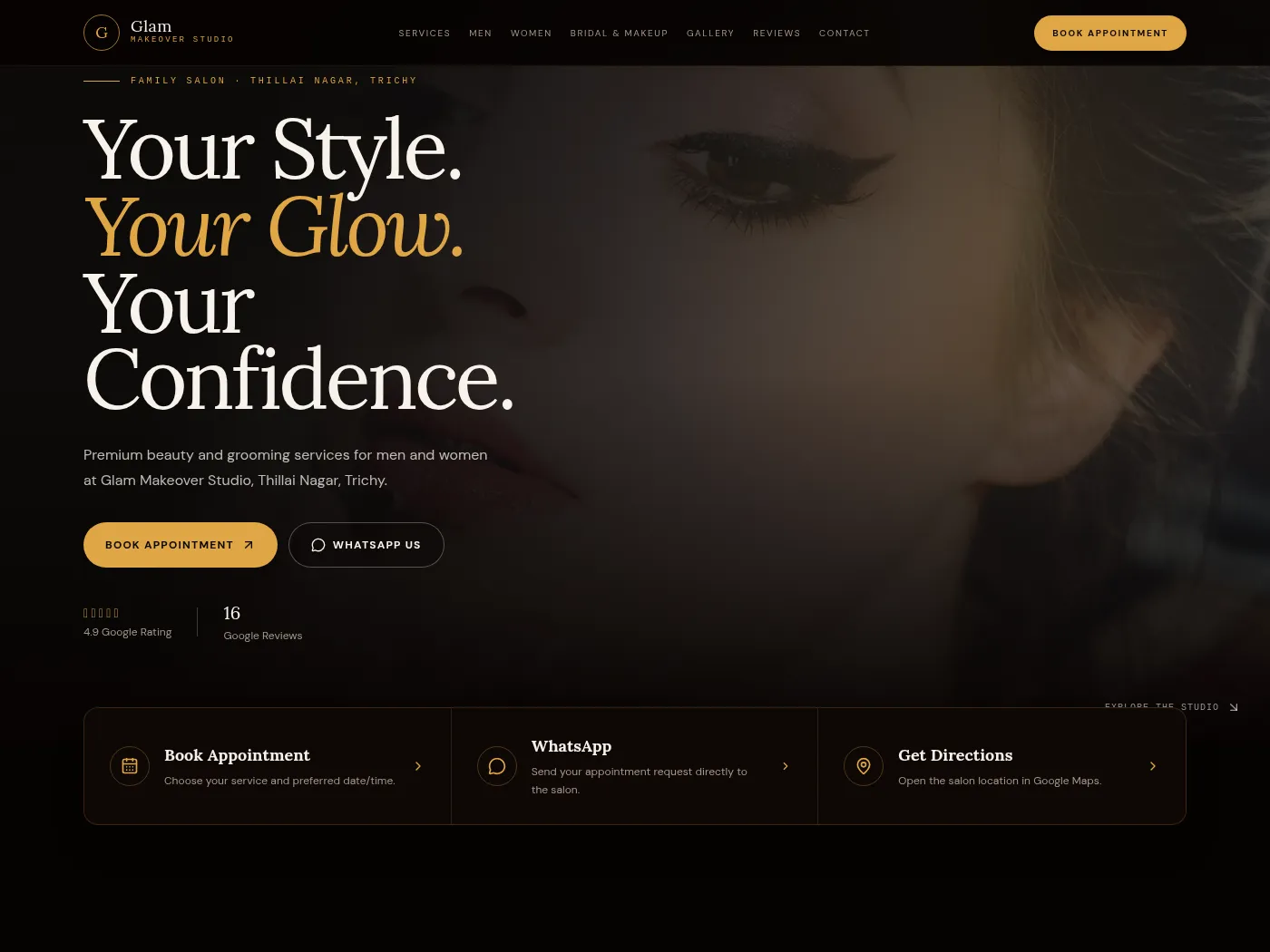 Glam Makeover Studio Web