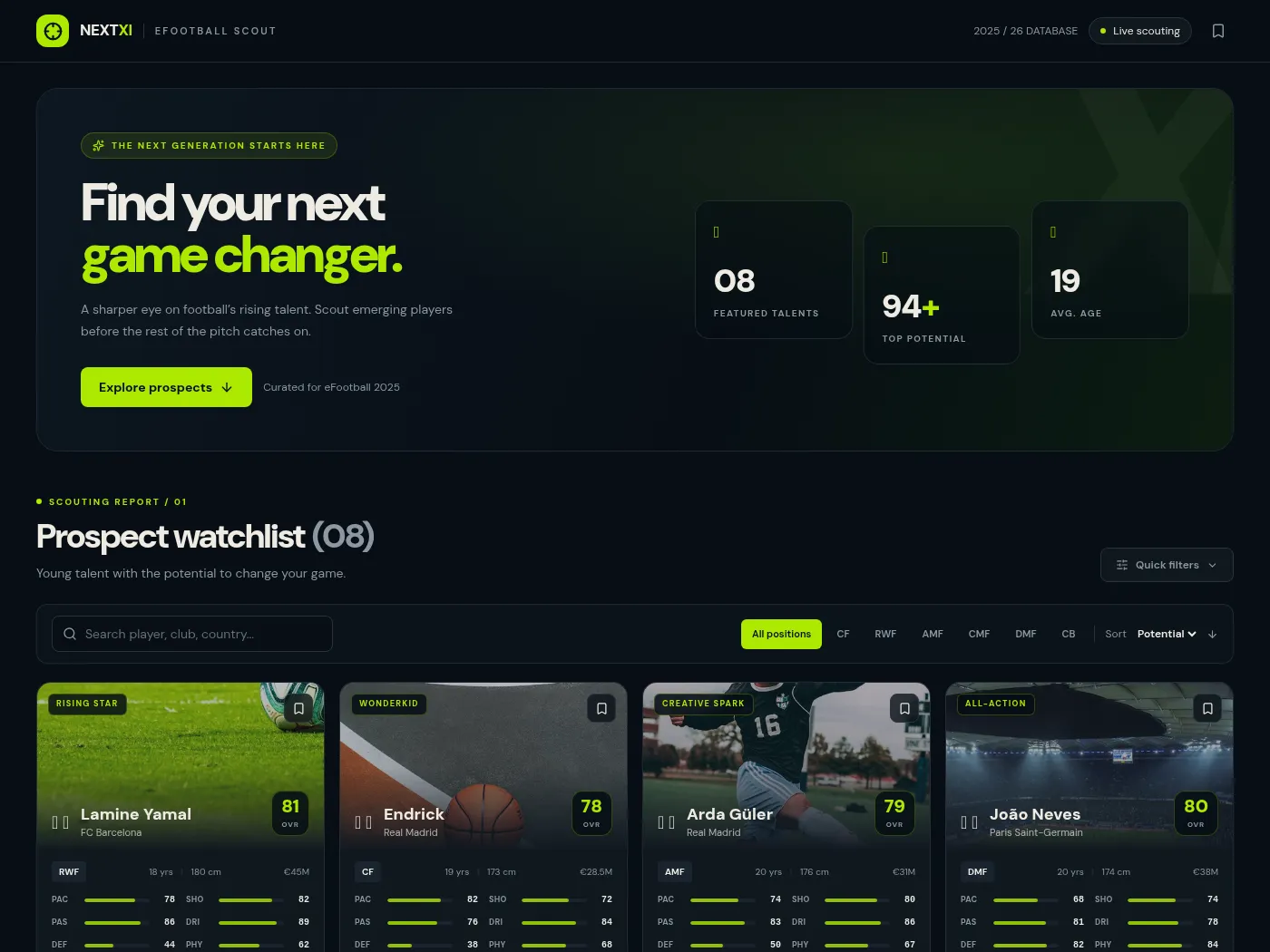 EFootball Player Scout