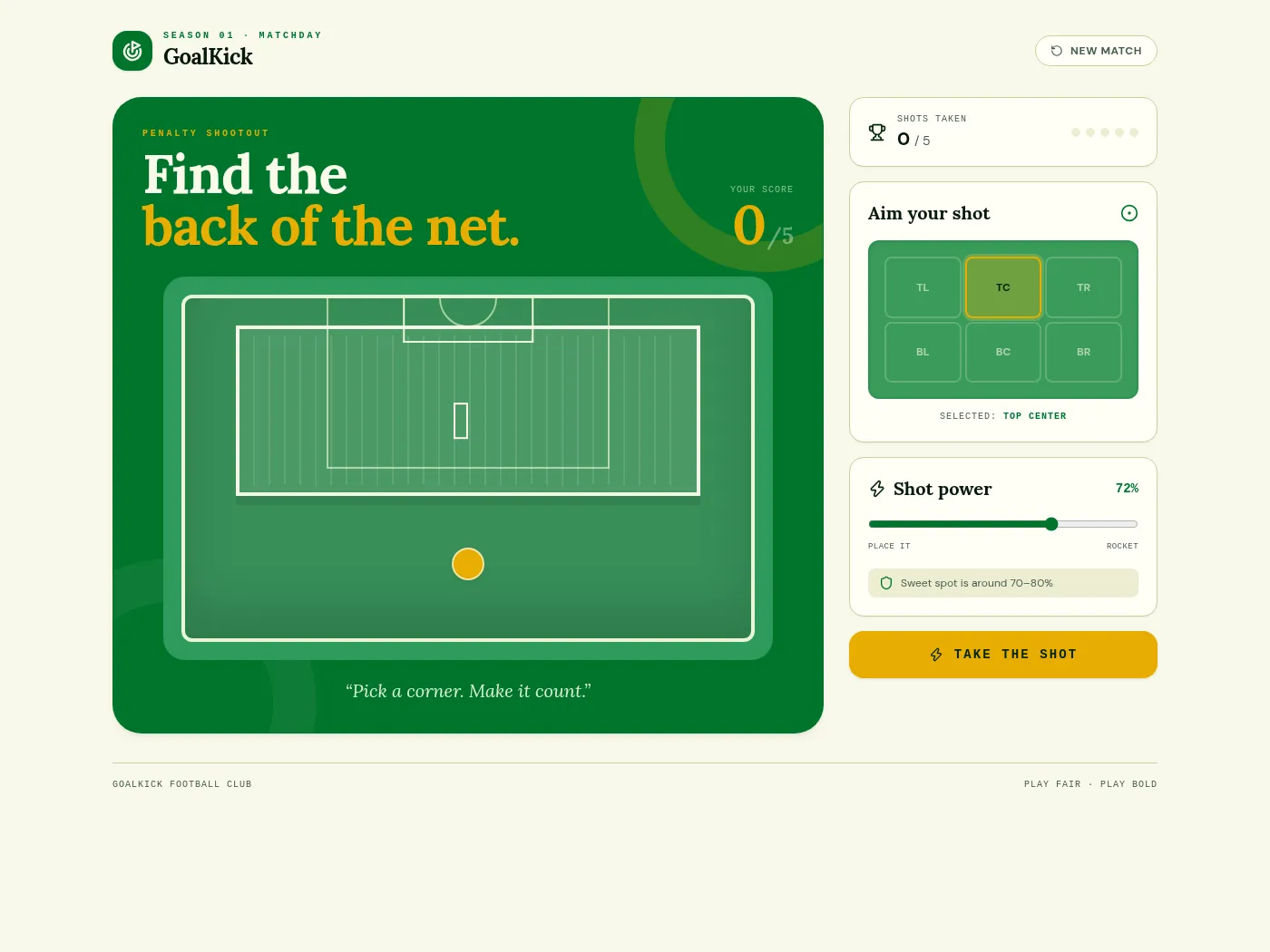 GoalKick Football Game