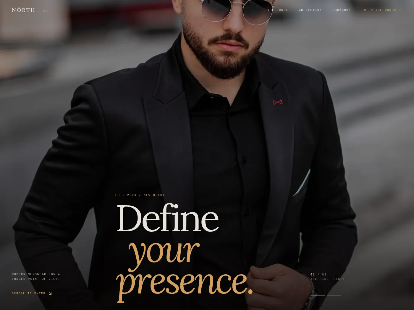 Cinematic Men's Brand Site
