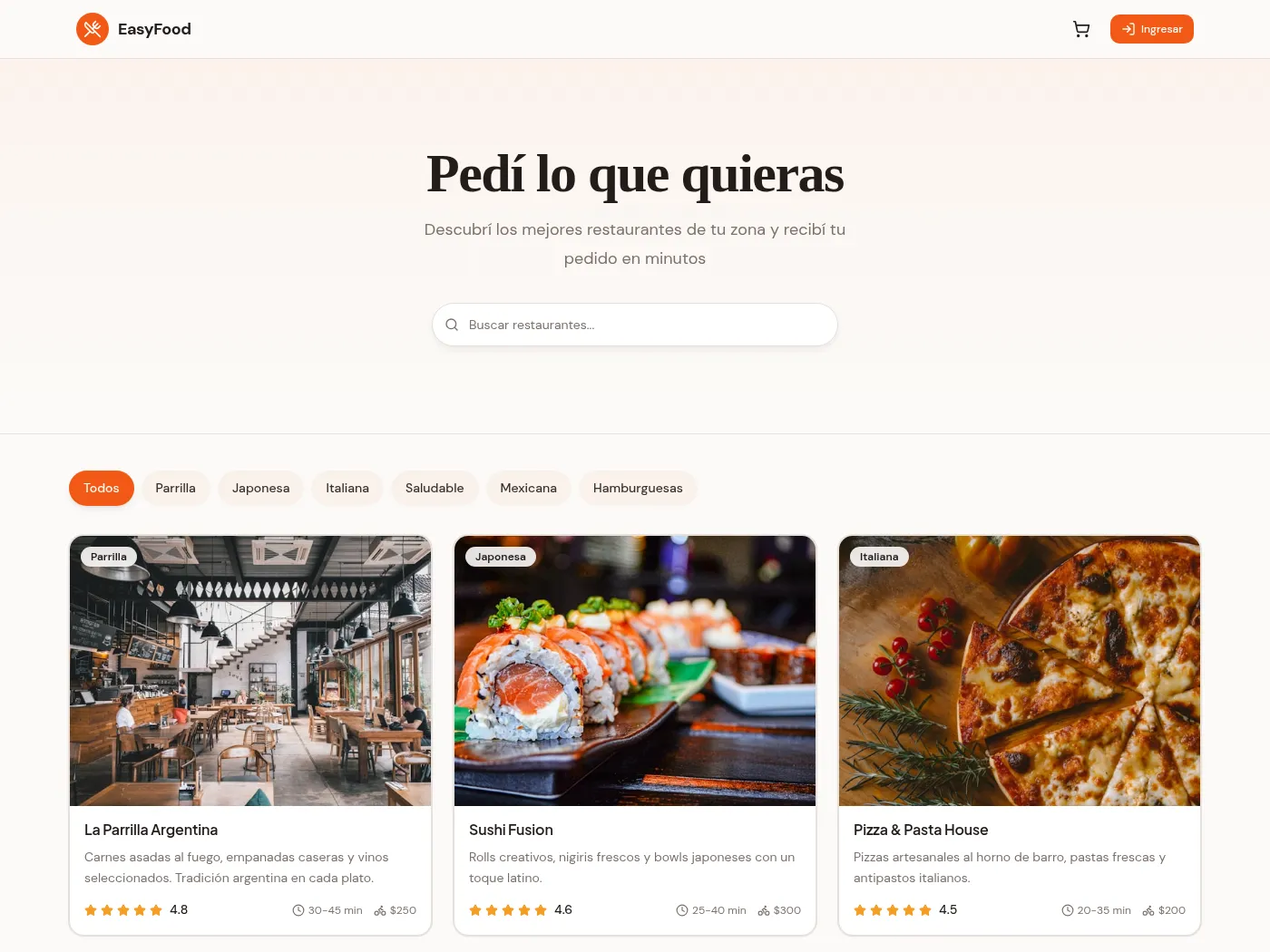 EasyFood Order App