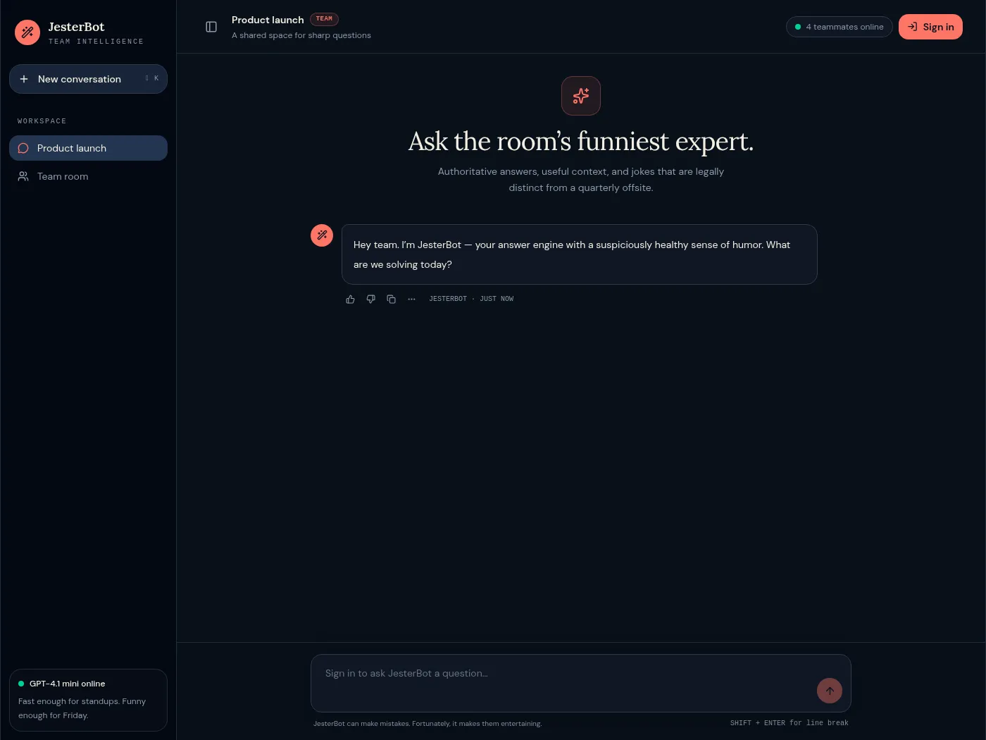 JesterBot AI Chat