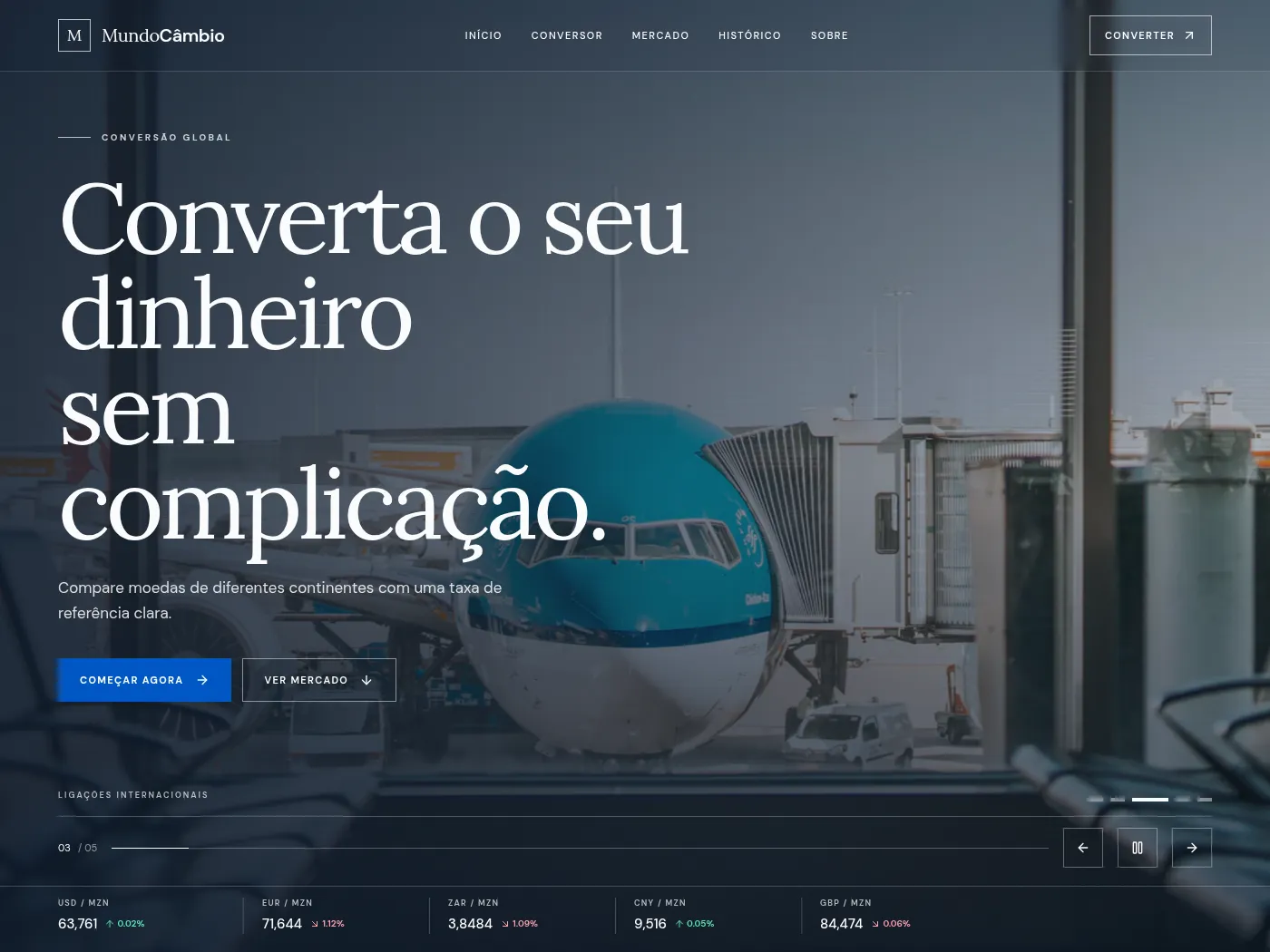 MundoCâmbio Cinematic Site