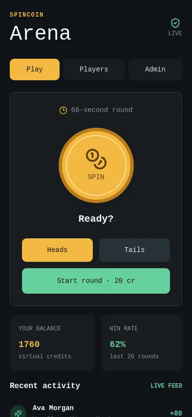 SpinCoin Arena