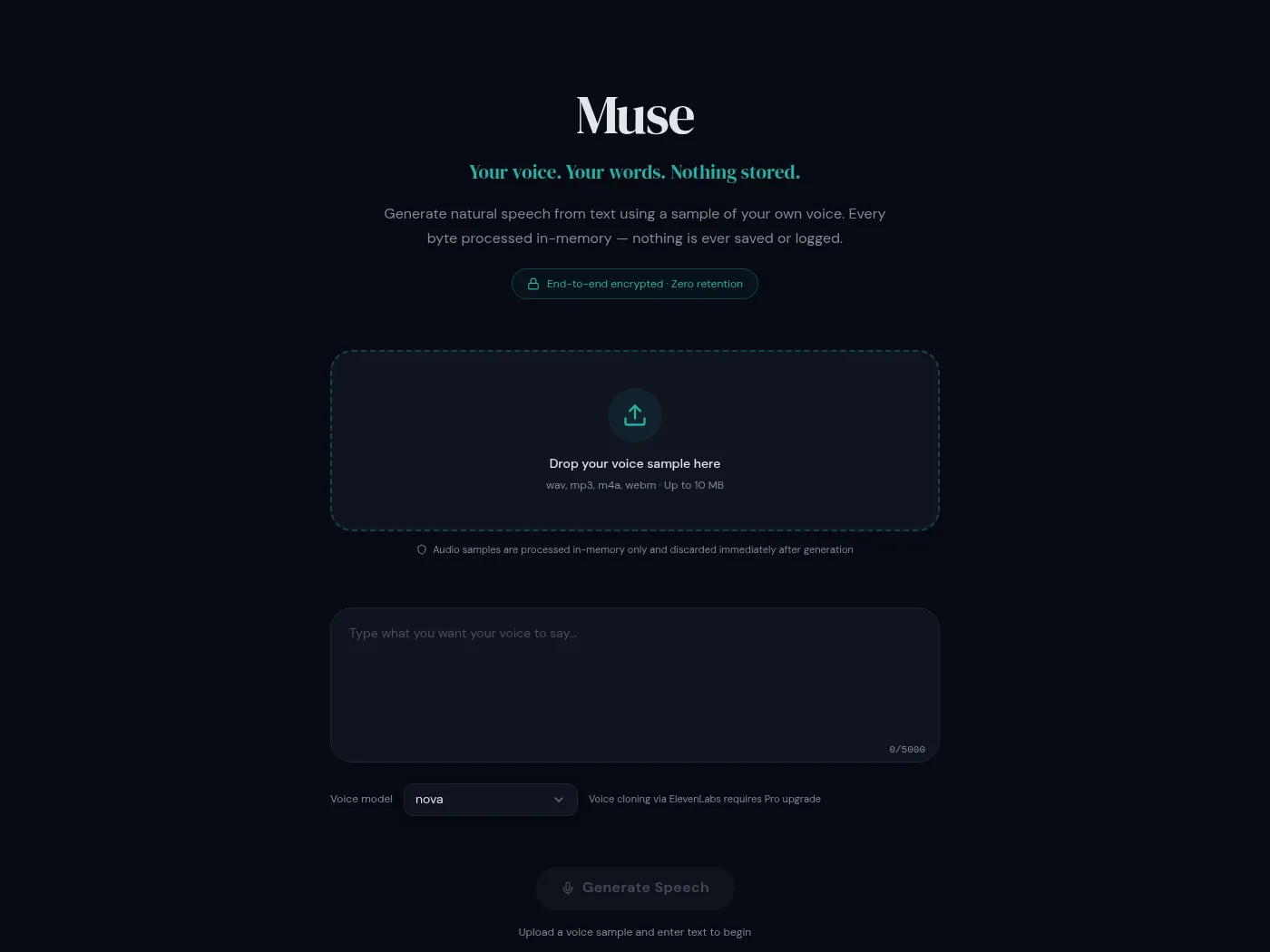 Private Voice Synth Site