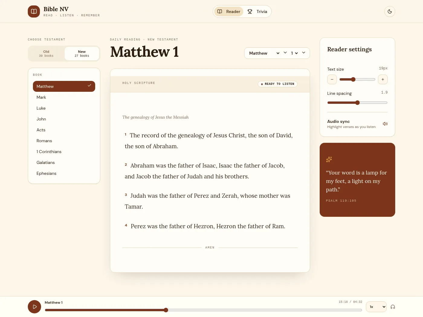 Bible NV Web App