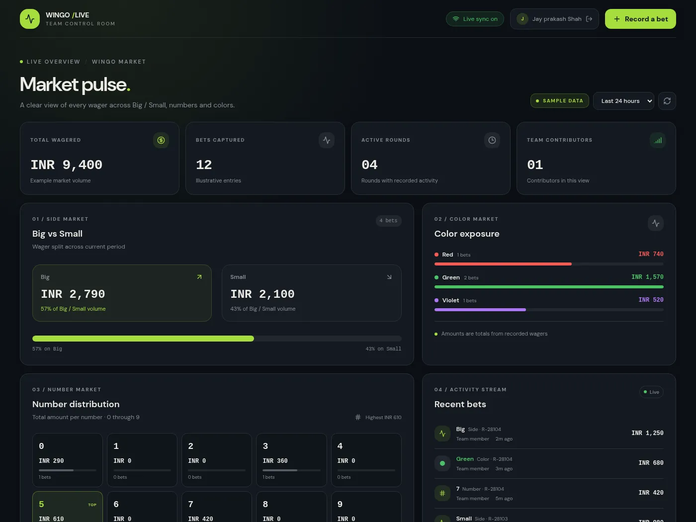 Wingo Live Admin Panel