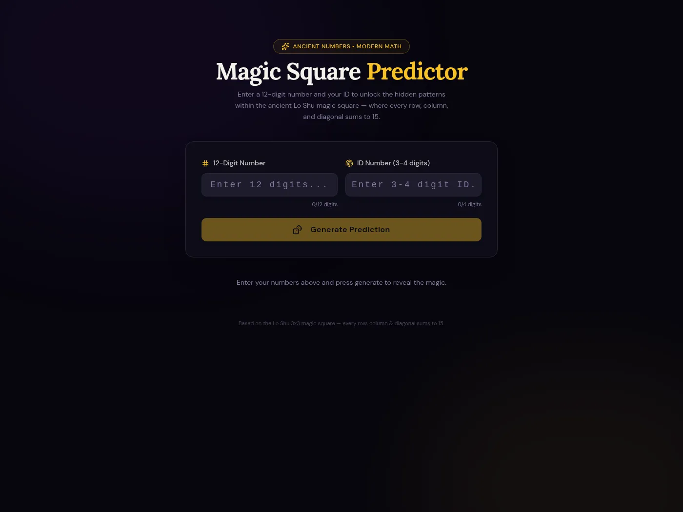 Magic Square Predictor