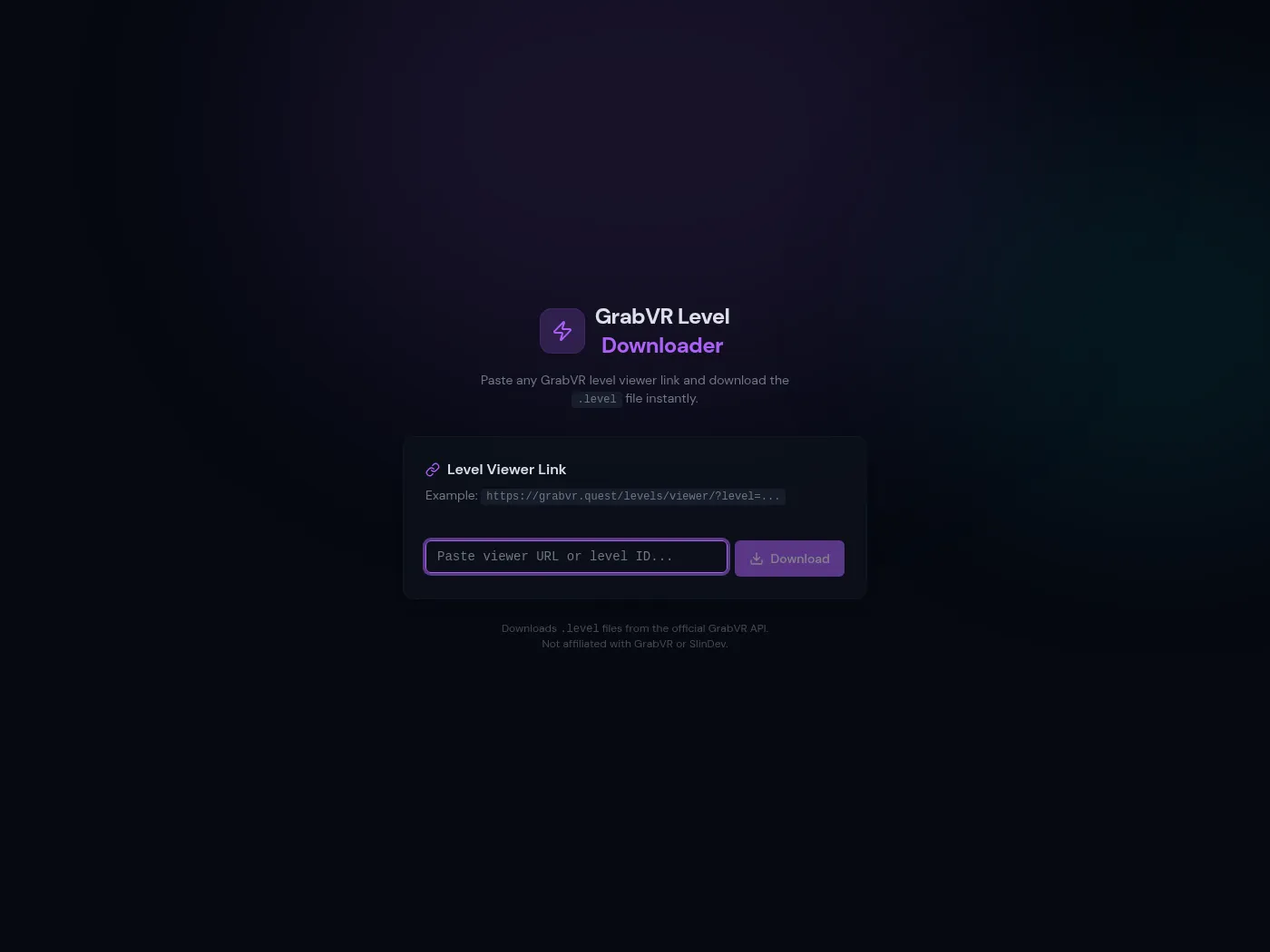 GrabVR Level Downloader