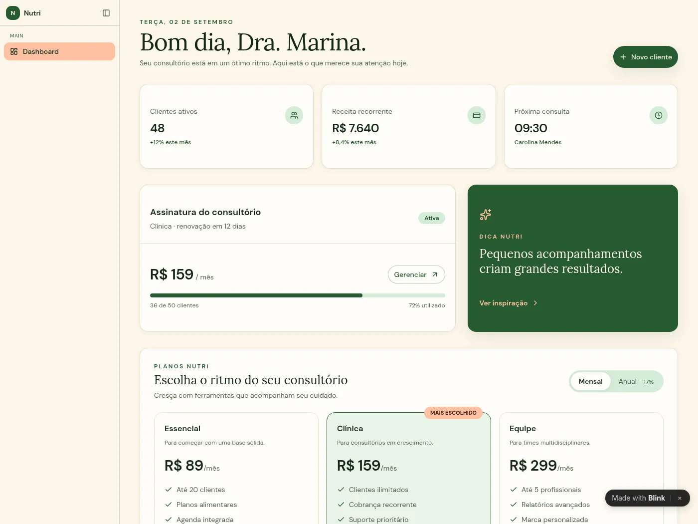 Nutri Subscriptions App
