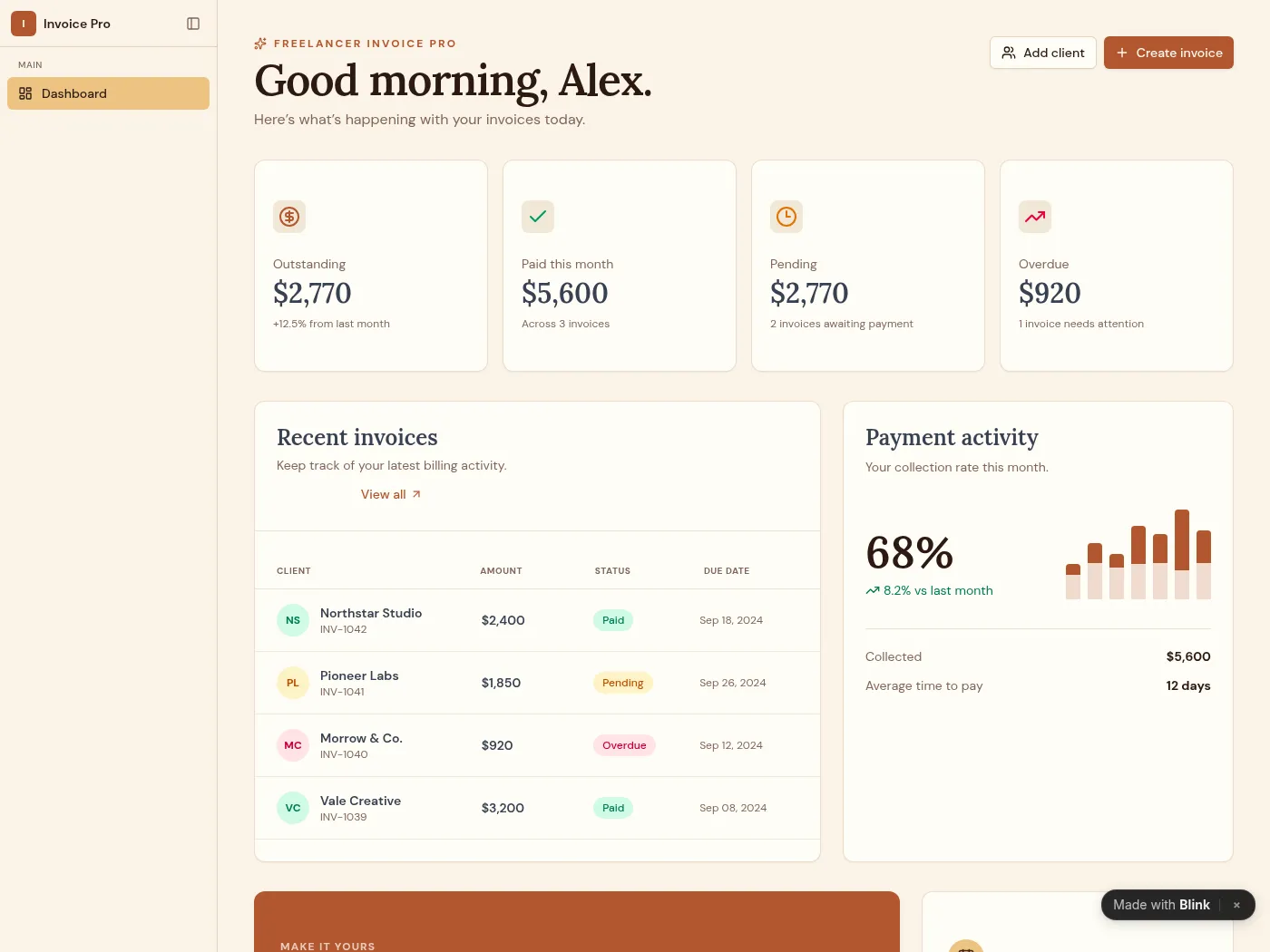 Freelancer Invoice Pro