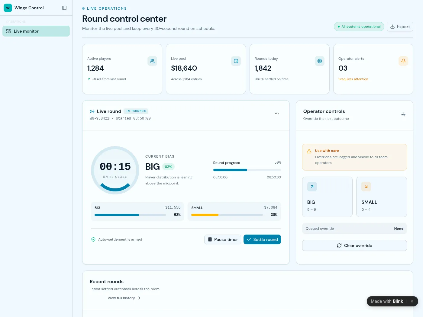 Wingo Admin Panel