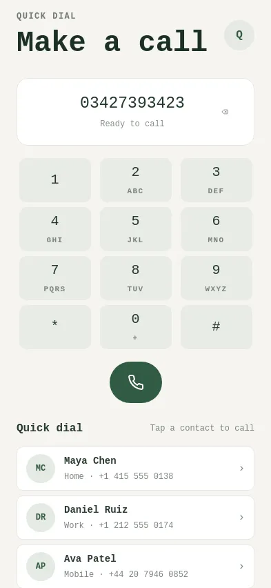 Quick Dialer
