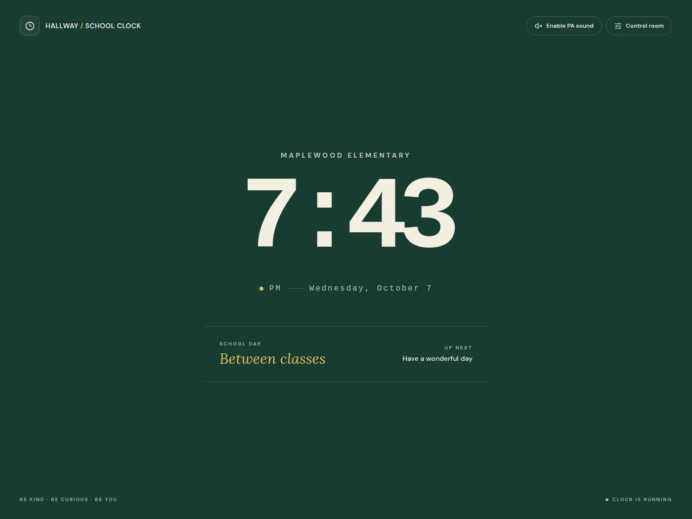 Custom School Clock