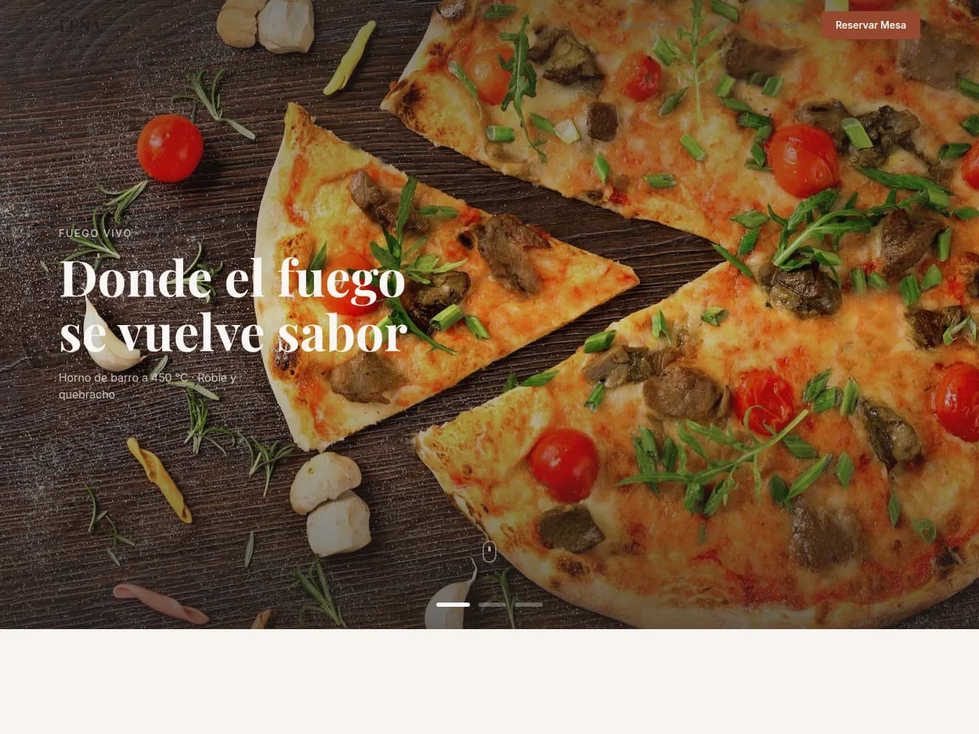 Leña Pizza Website