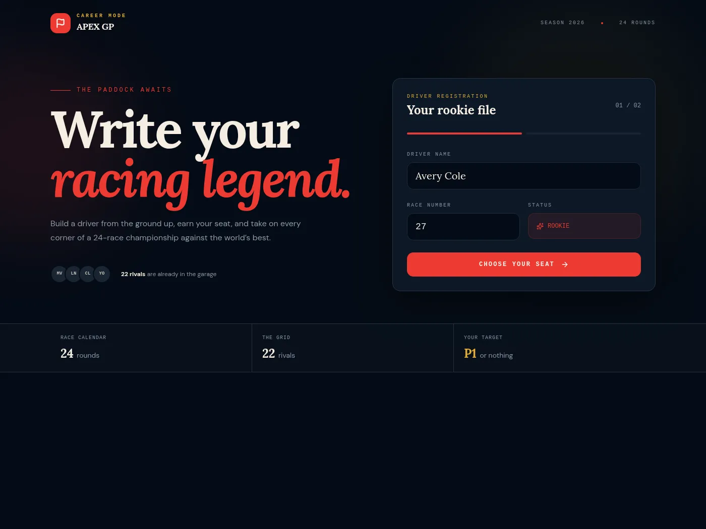 F1 Career Simulator