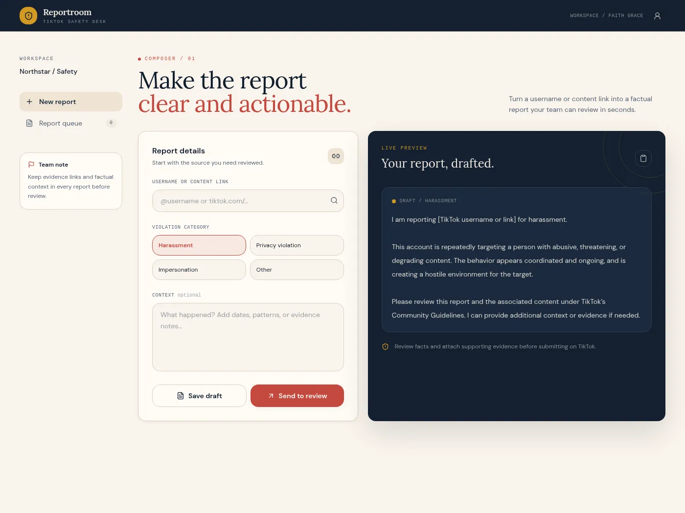 TikTok Report Bot HQ