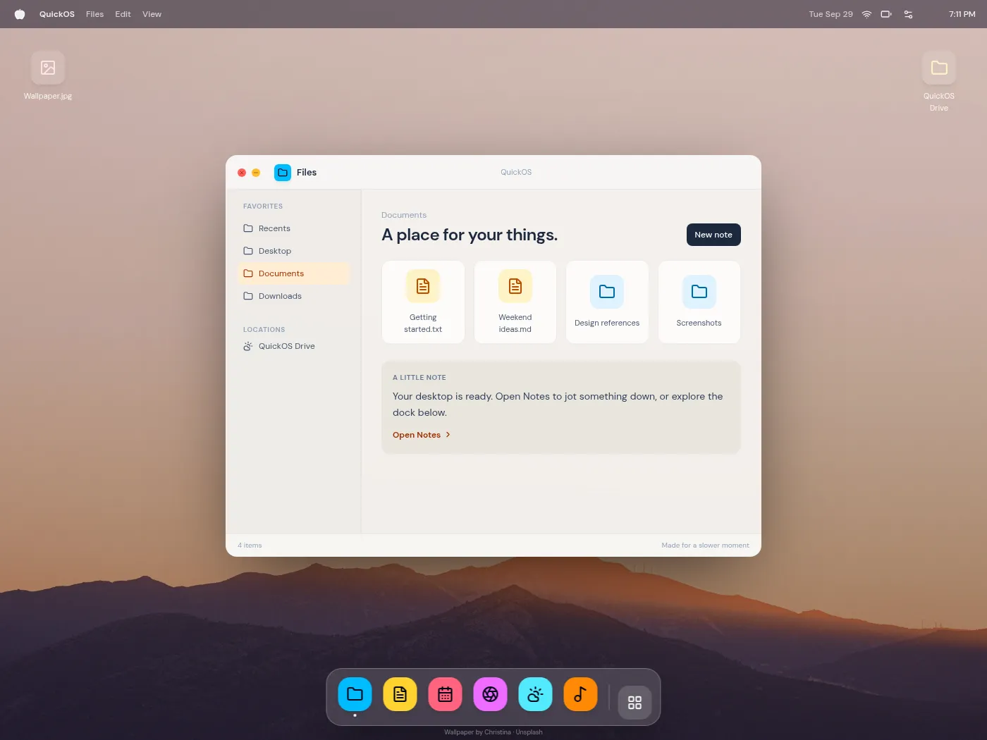 QuickOS Web Desktop