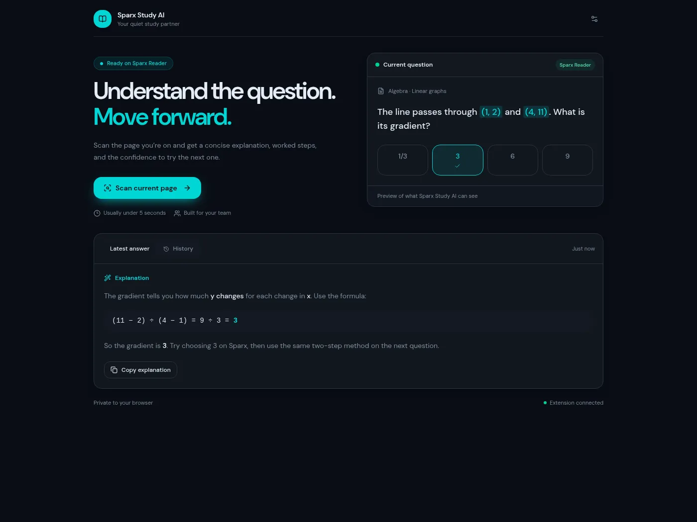 Sparx Study AI Extension