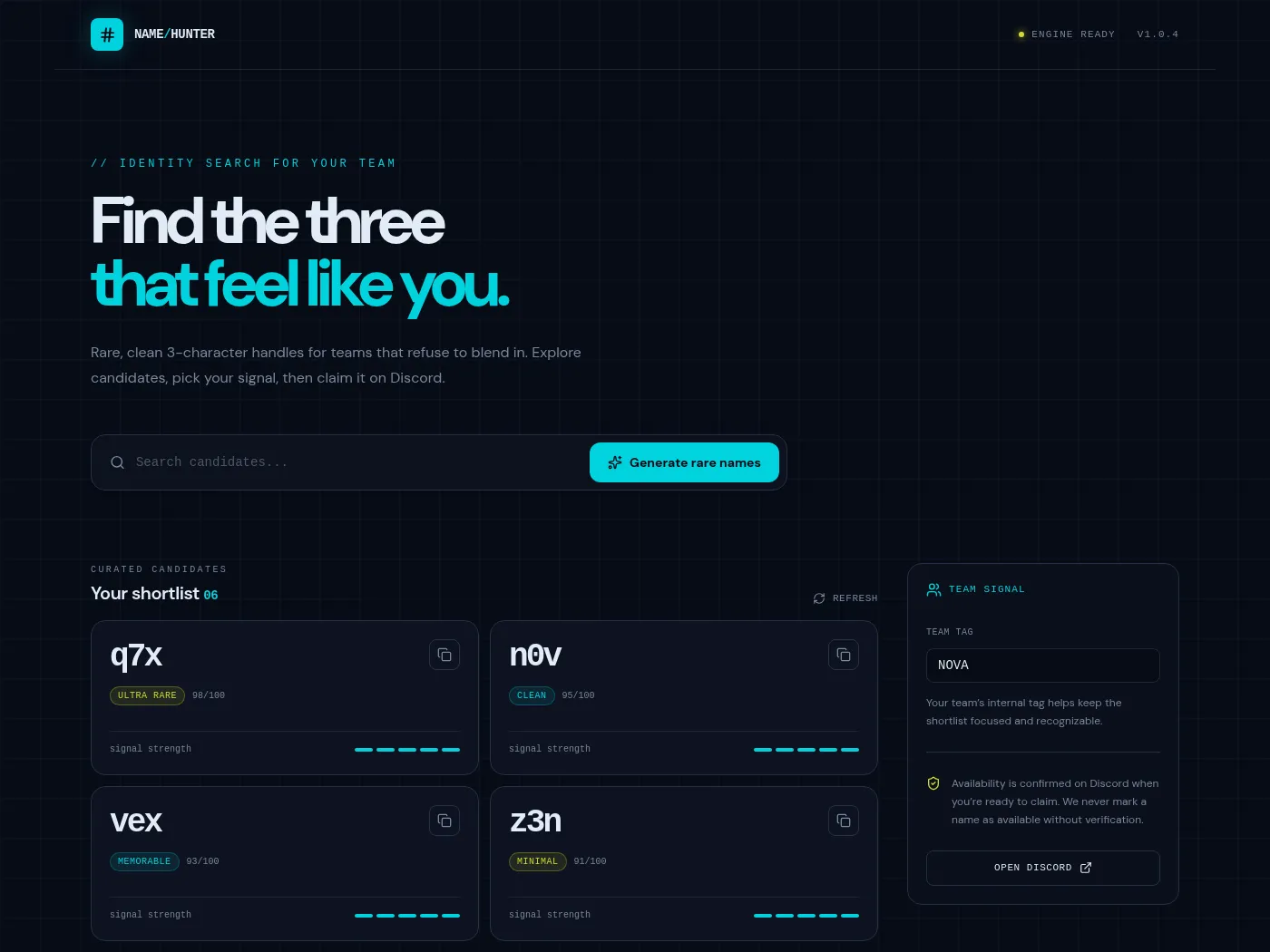Discord Name Hunter