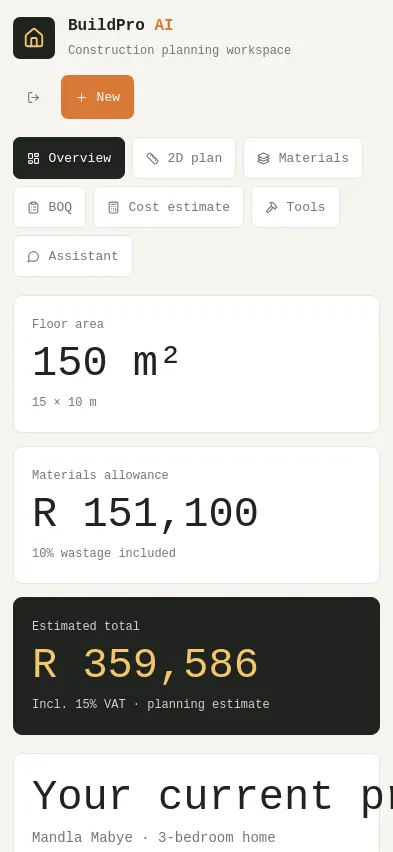 BuildPro AI Assistant