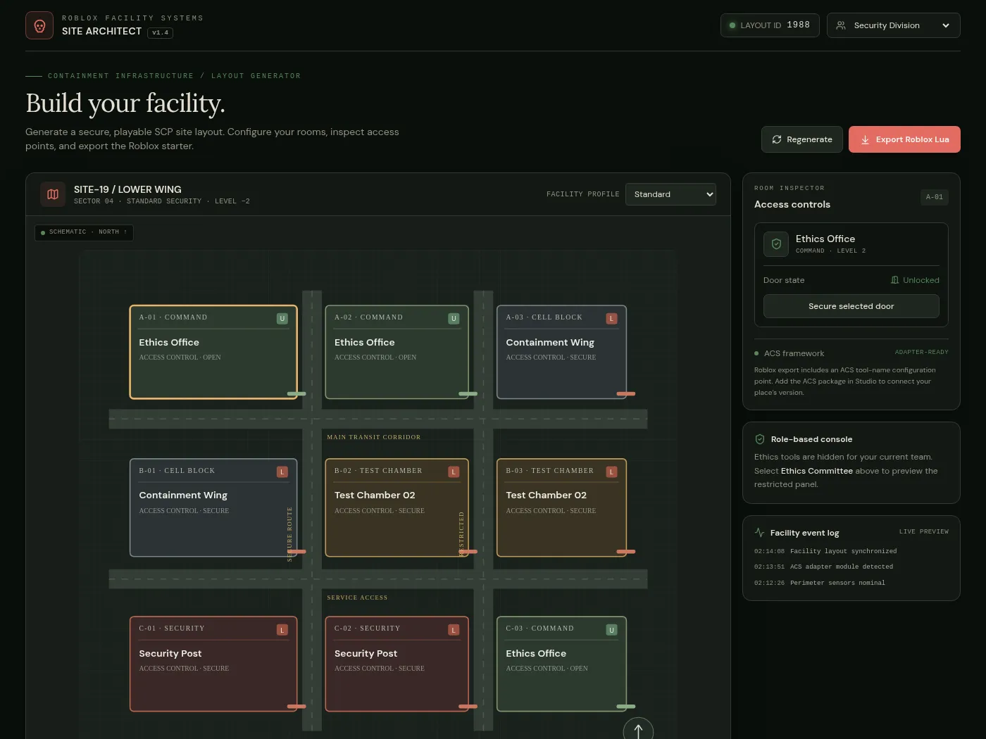 SCP Facility Map Builder