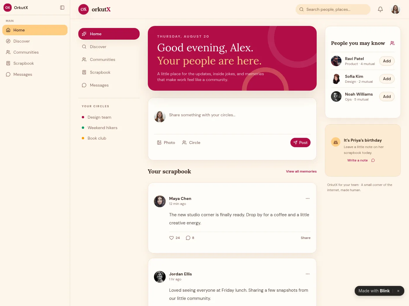 OrkutX Social Platform