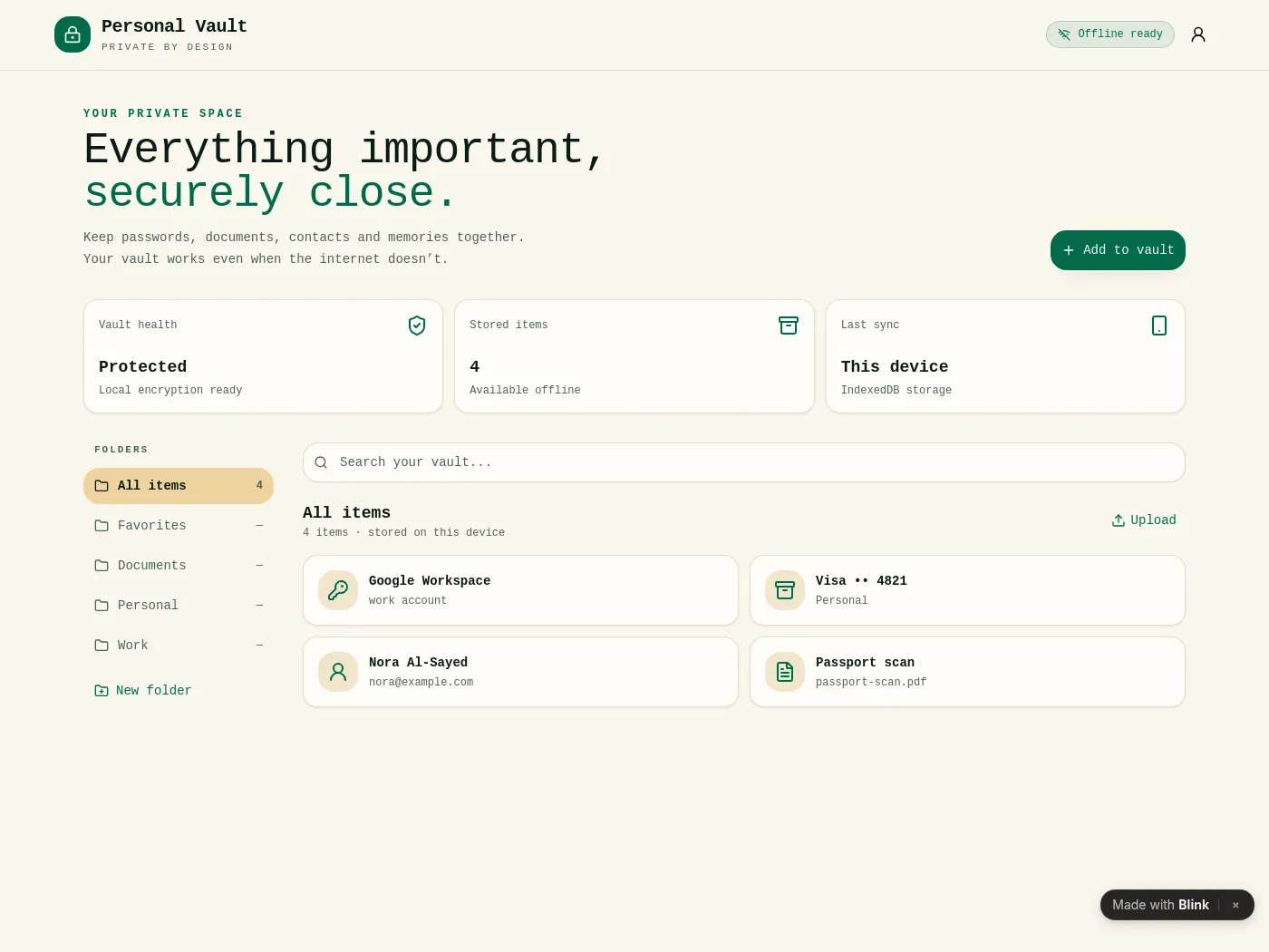 Personal Vault Pro