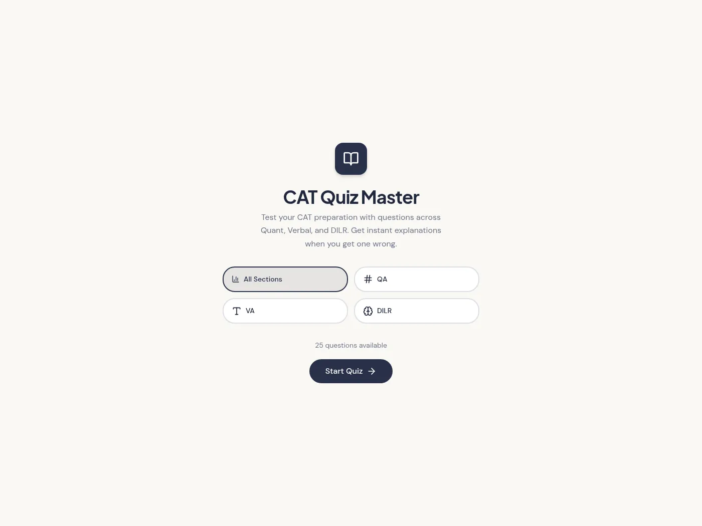 CAT Quiz Master