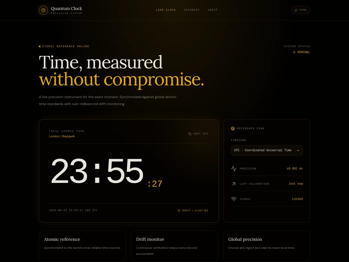 Quantum Clock Platform