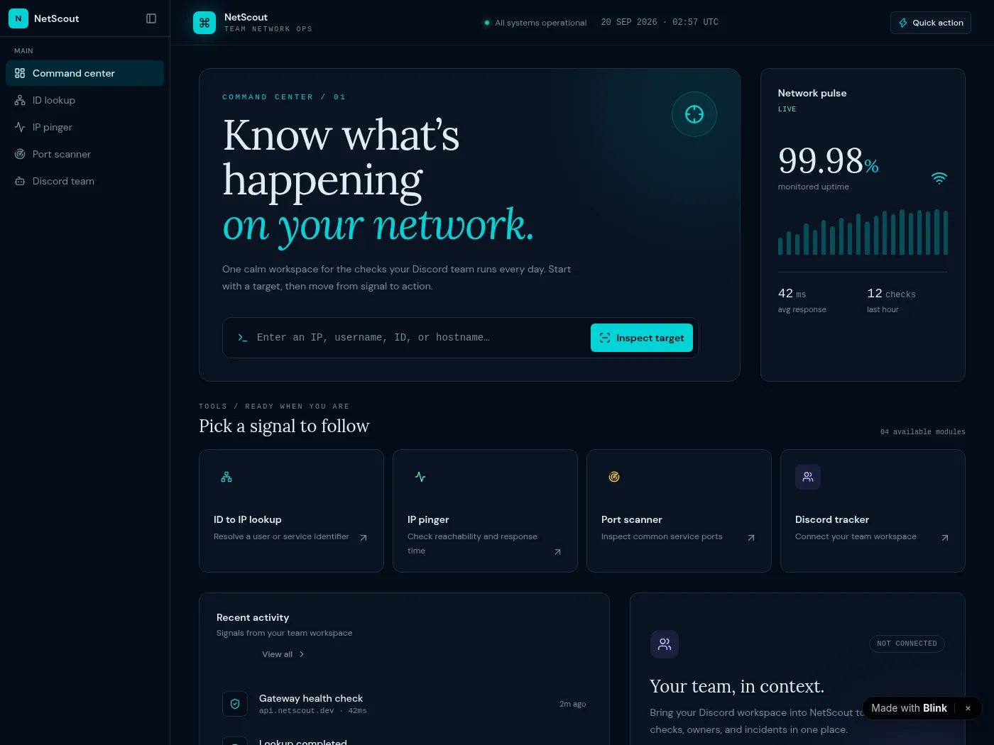 NetScout Dashboard