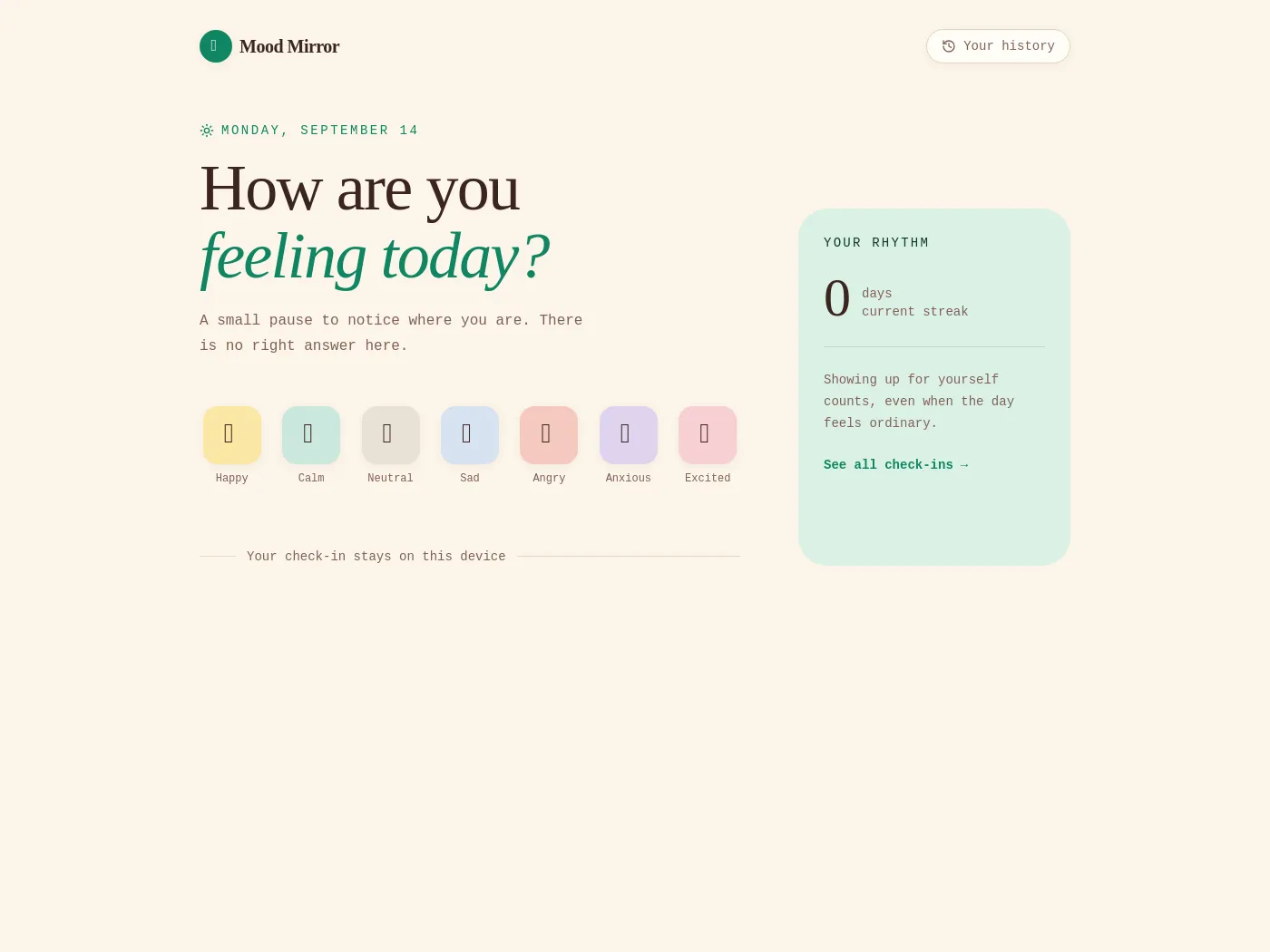 Mood Mirror Tracker