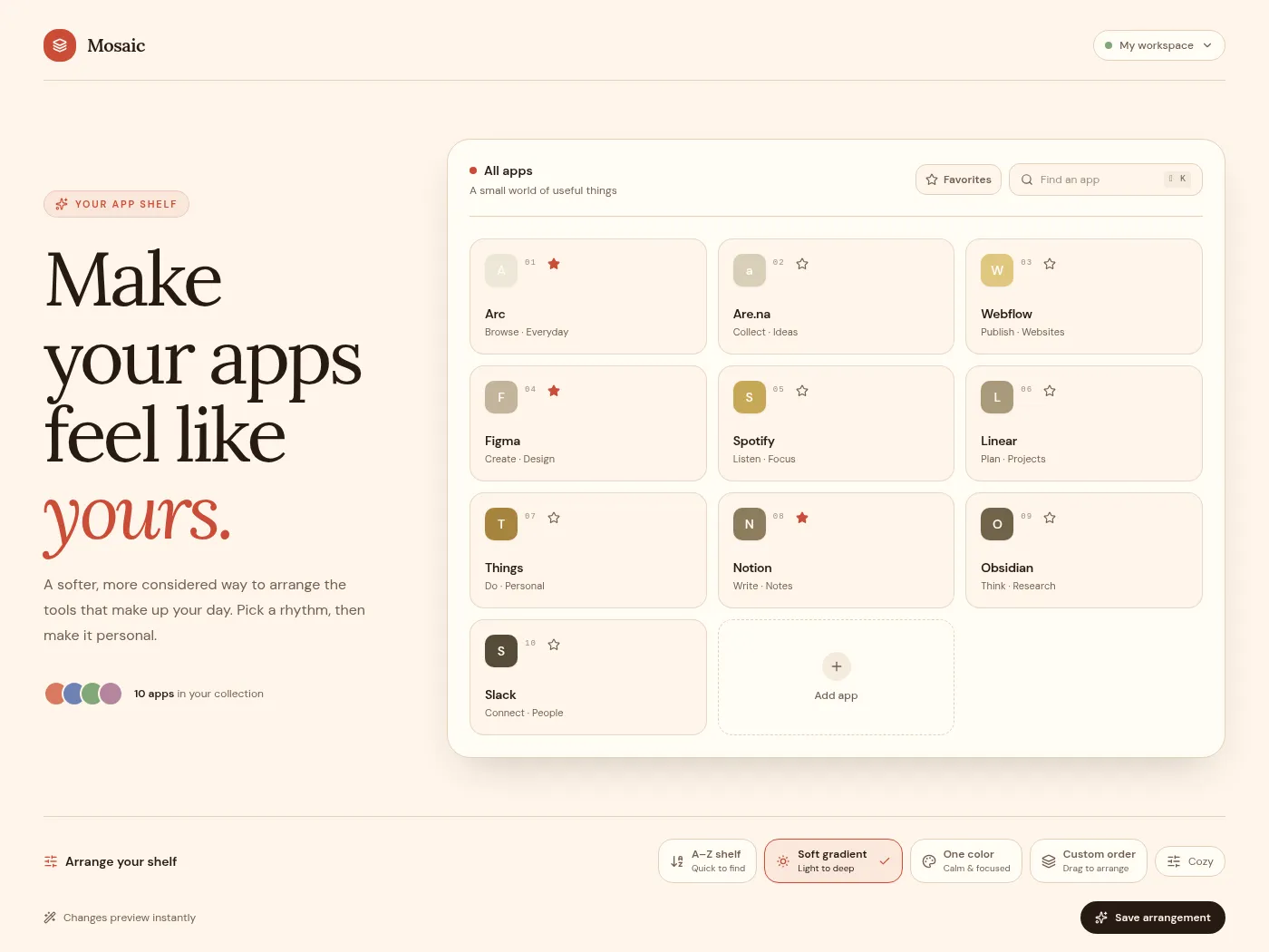AppDisplay Organizer