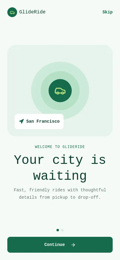 GlideRide UI