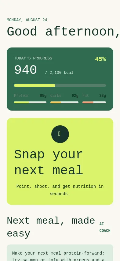 SnapMeal Nutrition Tracker