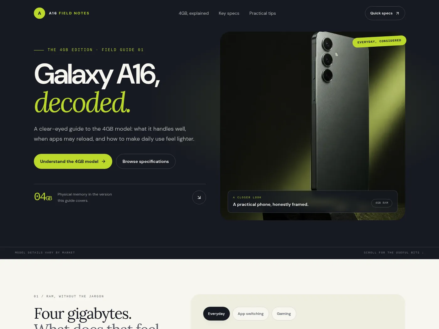 Galaxy A16 Info Hub
