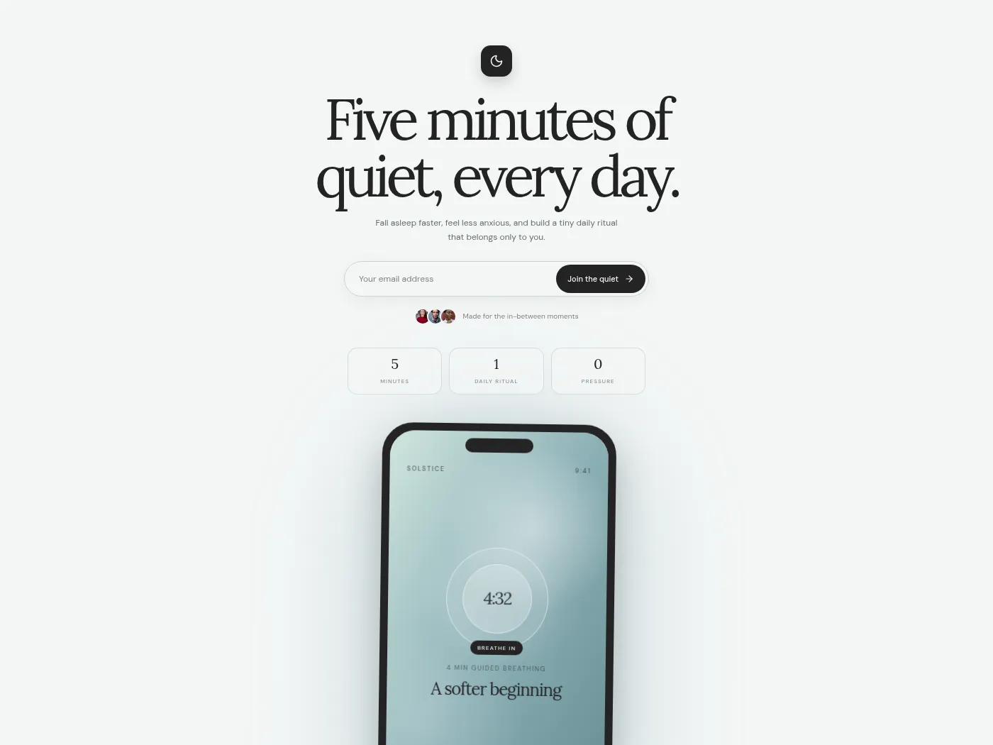 Solstice Landing Page