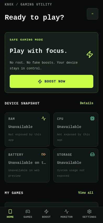Knox Game Booster