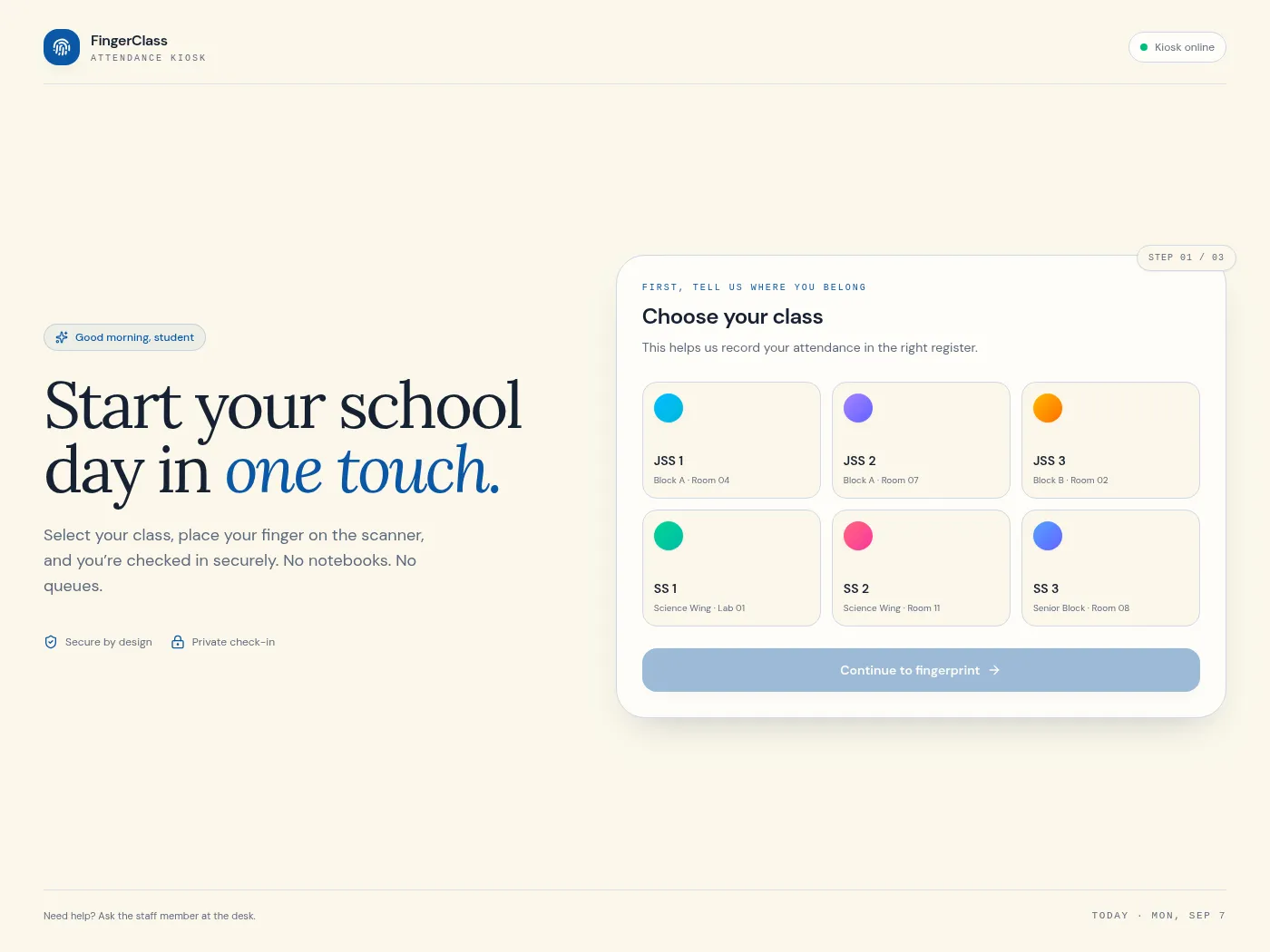 FingerClass Attendance