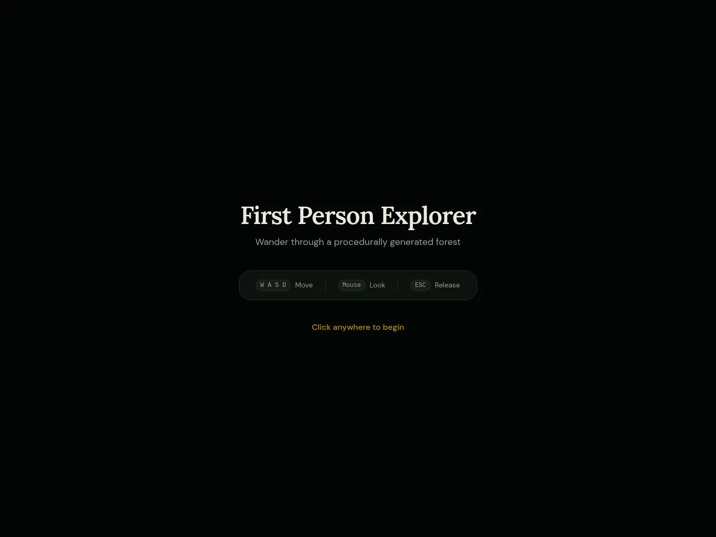 First Person Explorer
