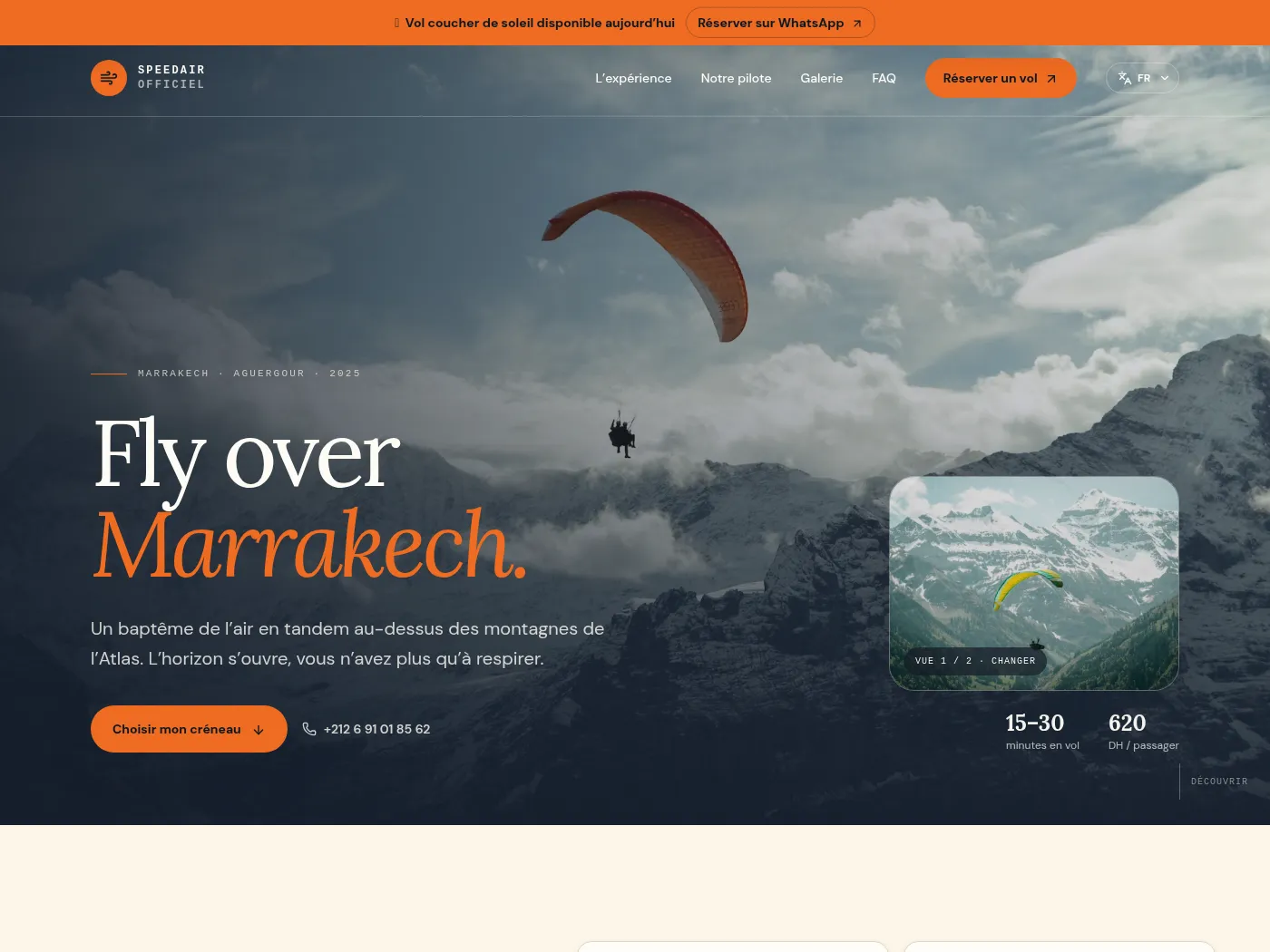 Speedair Landing Page