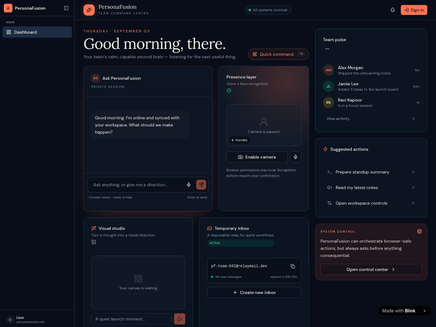 PersonaFusion AI Assistant