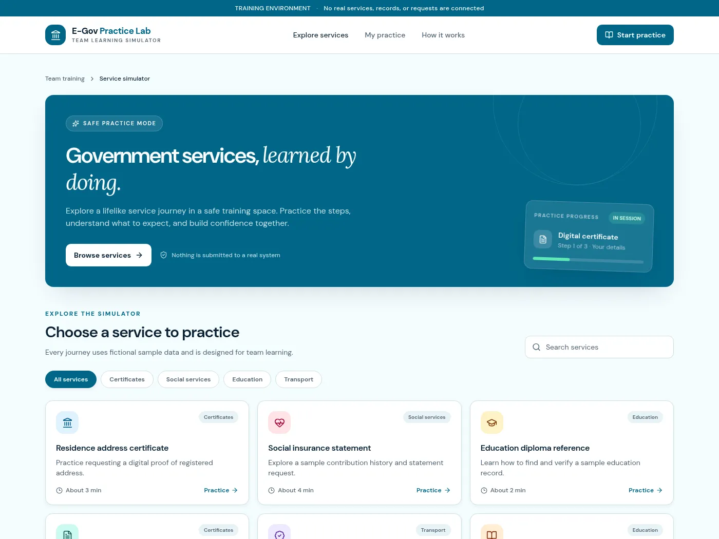 E-Gov Sim Trainer
