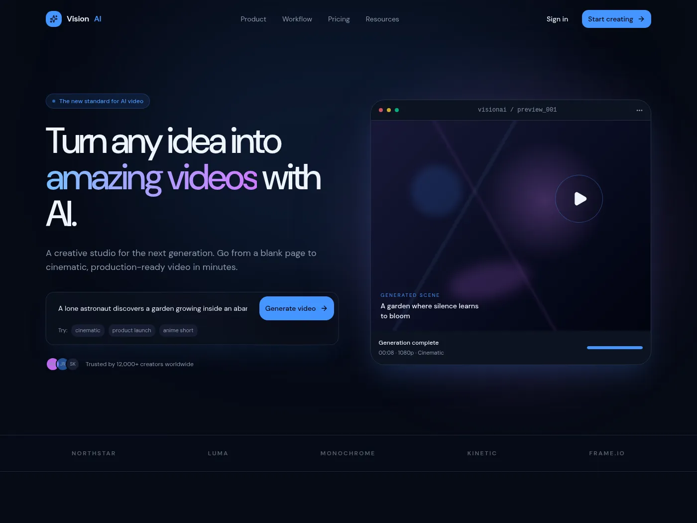 VisionAI Video SaaS