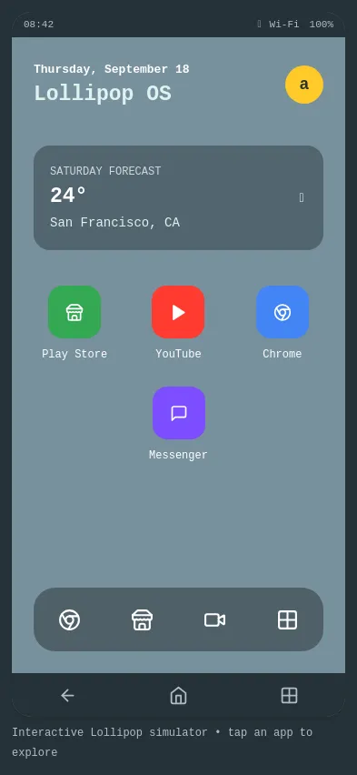 Lollipop OS Simulator